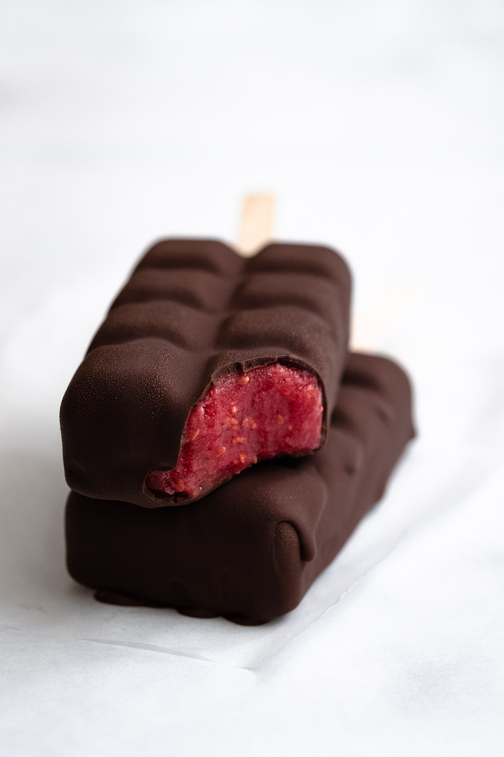 Dark Chocolate Raspberry Popsicles