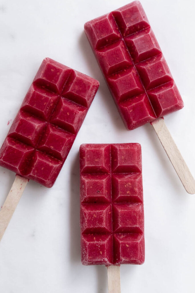 Dark Chocolate Raspberry Popsicles