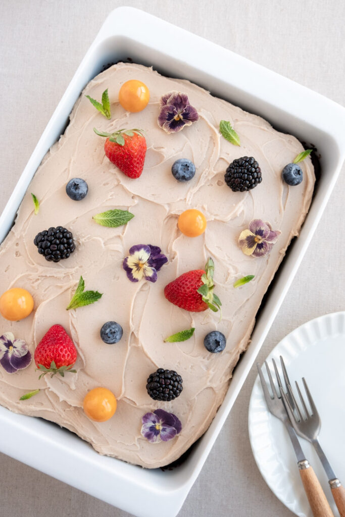 Chocolate Mocha Sheet Cake (Vegan, Gluten Free)