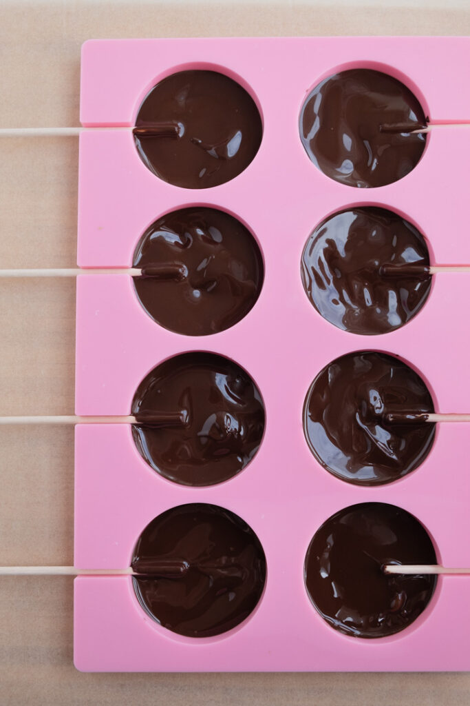 Chocolate Peanut Butter Lollipops