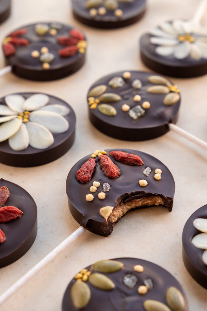 Chocolate Peanut Butter Lollipops