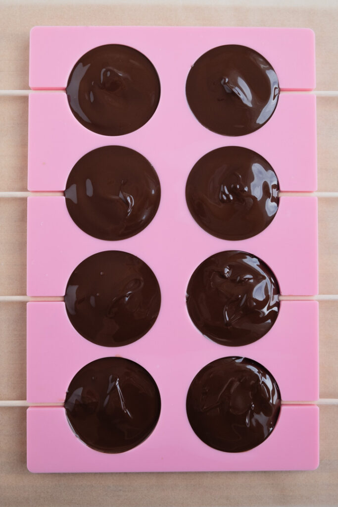 Chocolate Peanut Butter Lollipops